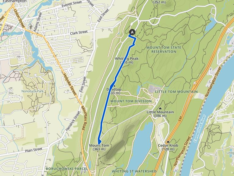 Mount Tom via a Metacomet-Monadnock/New England Trail – Mount Tom State ...